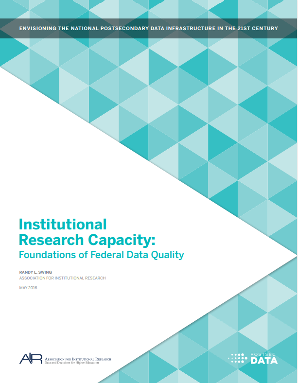 Institutional Research Capacity: Foundations of Federal Data Quality - IHEP
